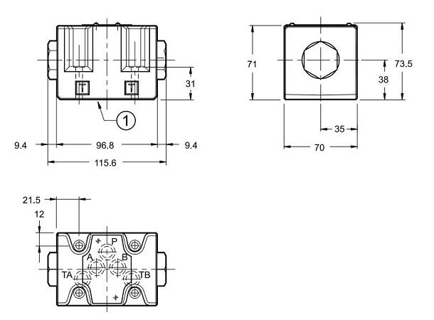 Vekselventil - flow DSB Cetop 05 DSB5-RTA/10N 100l/min 320bar - Egil Eng