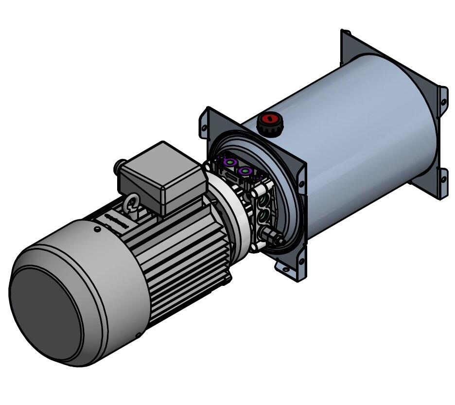 Miniagg. 5,00 ccm 230/400V, 2,20 kW 10L AC motor 3 fas, 1400 omdr ...